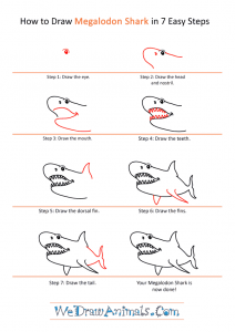 How to Draw a Cartoon Megalodon Shark